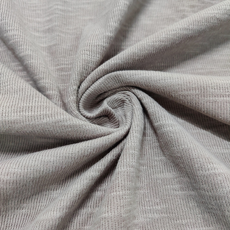 【T597637】100% Cotton Slub Rib Textured dbl kbit – Guannan Textile